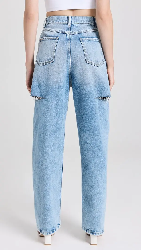MAISON MARGIELA Denim Jeans With Cutout Detail - Blue