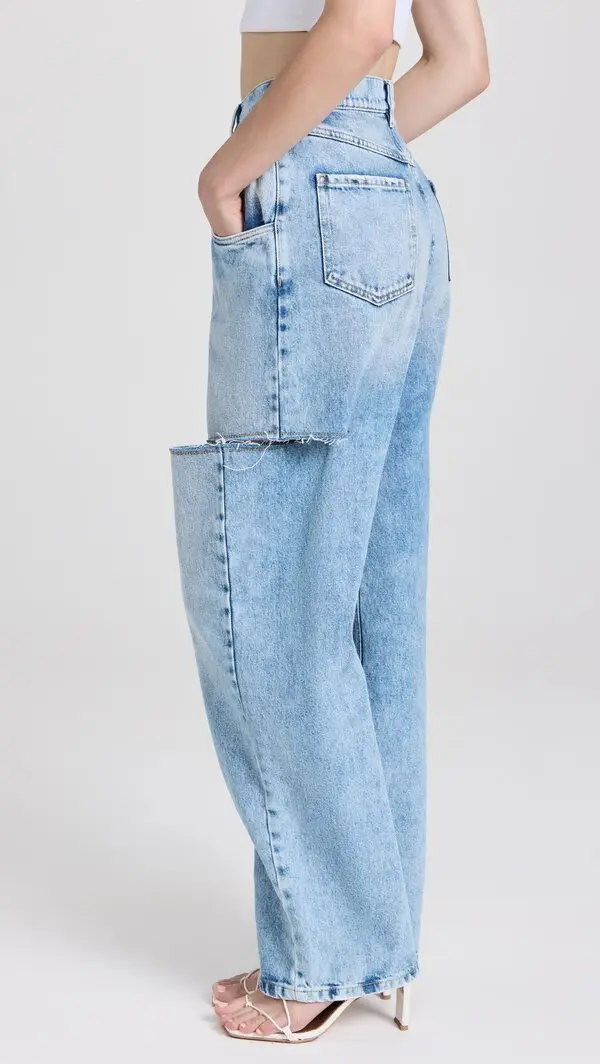 MAISON MARGIELA Denim Jeans With Cutout Detail - Blue