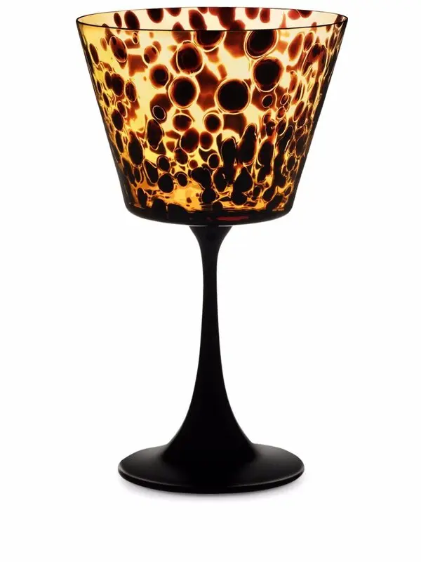 Dolce & Gabbana Spotted Hand-blown Murano Martini Glass - Brown
