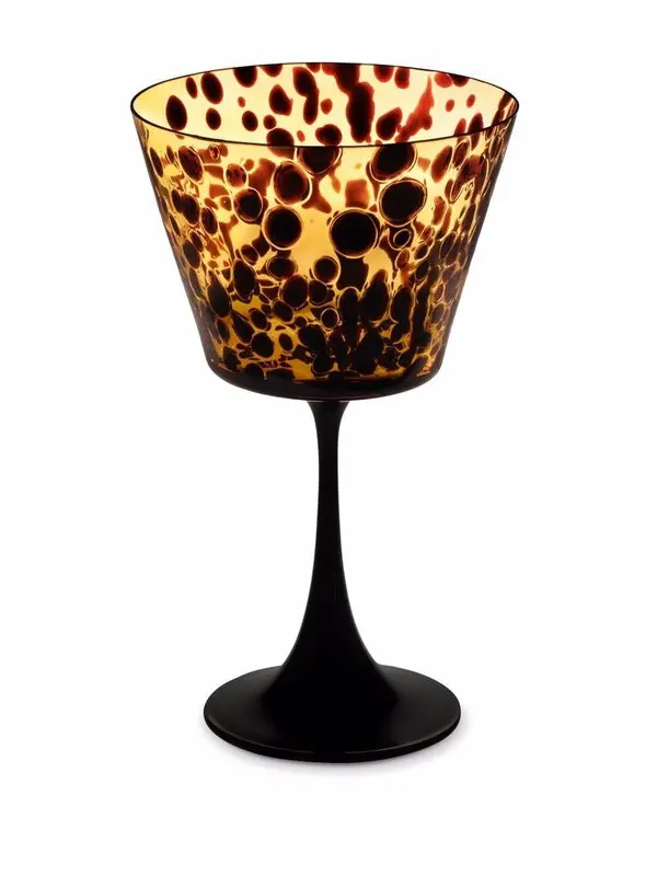 Dolce & Gabbana Spotted Hand-blown Murano Martini Glass - Brown