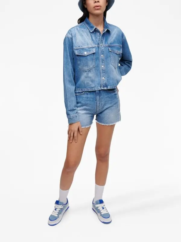 Karl Lagerfeld Sequin-embellished Denim Shorts