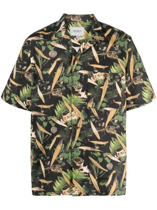 Carhartt Work In Progress Graphic-print Short-sleeve Shirt - Black