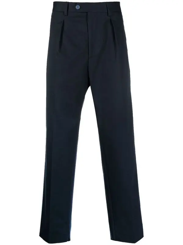 Etro Side-band Gabardine Trousers - Blue