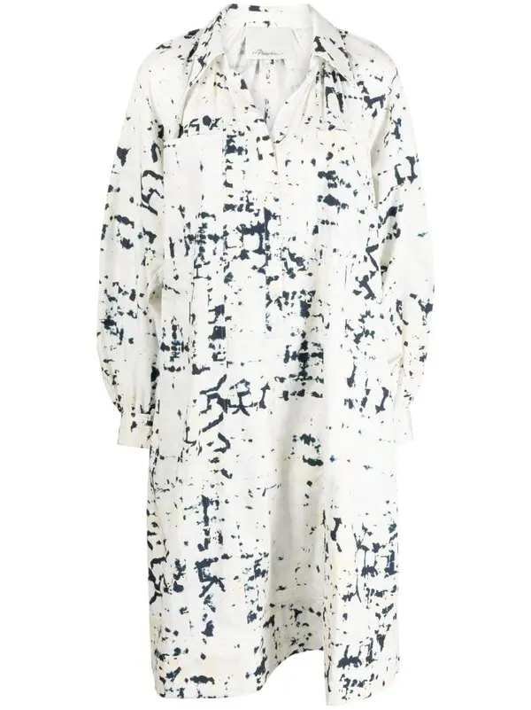 3.1 Phillip Lim Kaleidoscope Print Poplin Shirt Dress