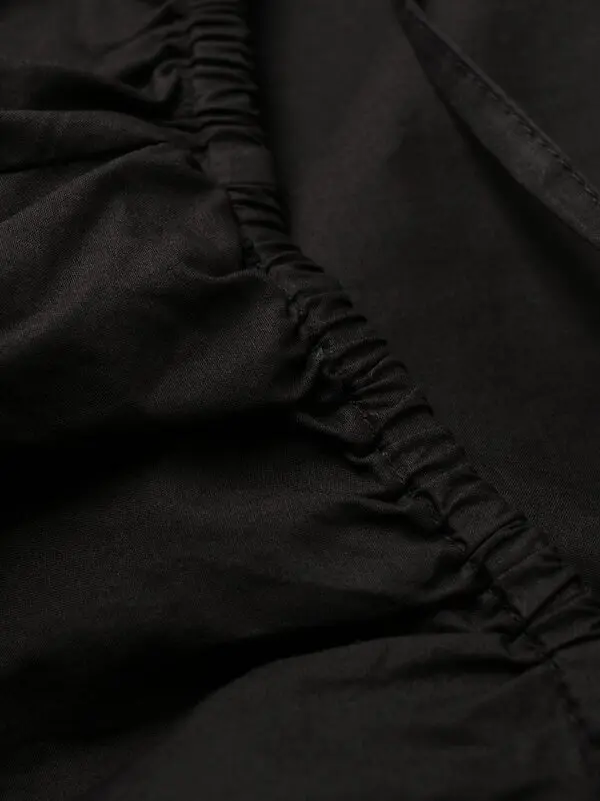 GANNI Open-back Organic Cotton Minidress - Black