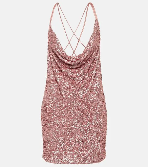 Remain Birger Christensen Bridal Grace Sequined Mini Dress In Pink - 40%  Off | Editorialist