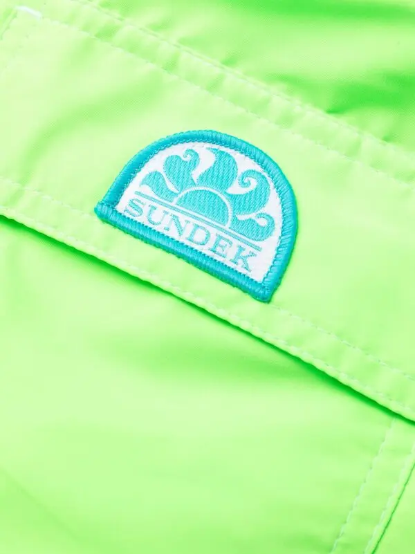 Sundek Logo-patch Striped Swim Shorts