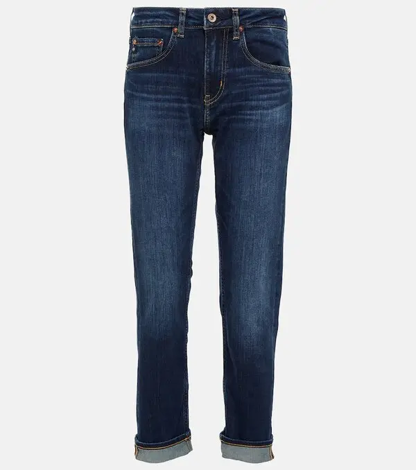 Ag Girlfriend Mid-rise Slim Jeans