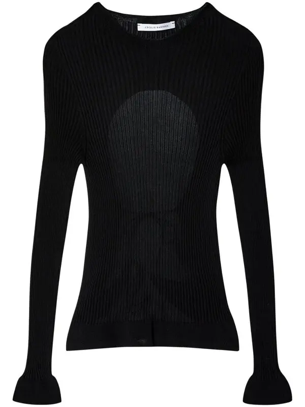 Cecilie Bahnsen Jayla Knitted Top - Black