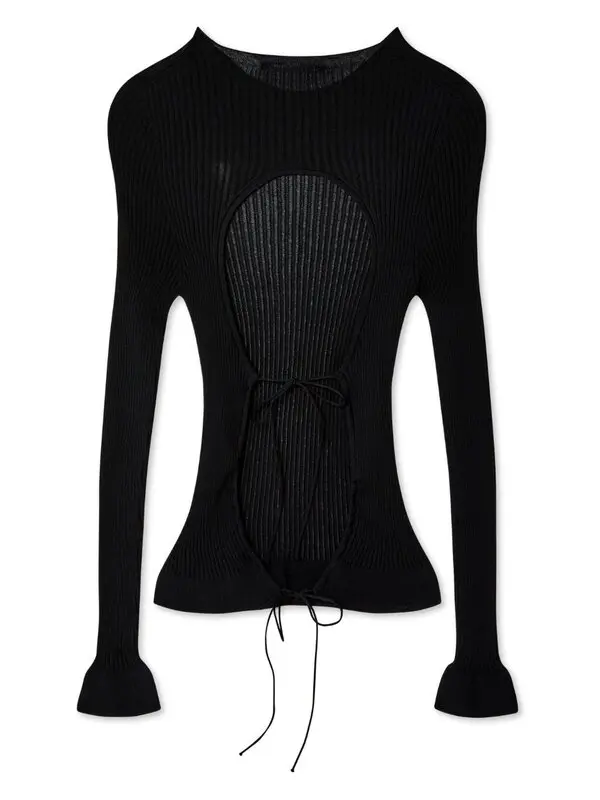 Cecilie Bahnsen Jayla Knitted Top - Black
