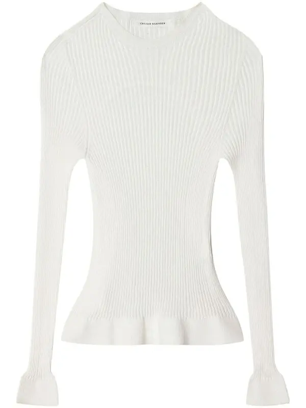 Cecilie Bahnsen Jayla Knitted Top - White