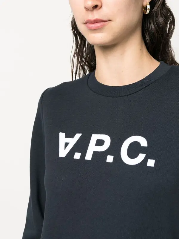 A.p.c. Vpc Logo-print Sweatshirt - Blue