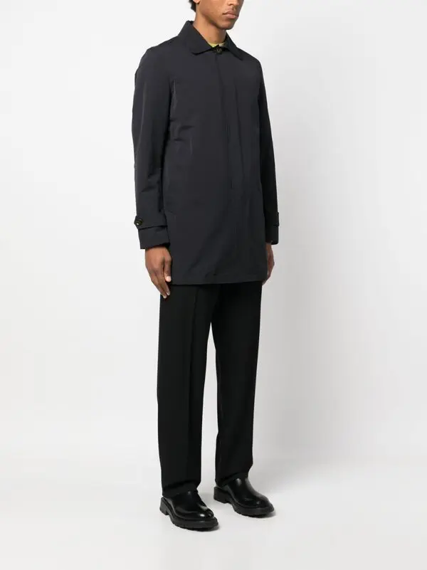MOORER Classic-collar Trench Coat - Blue