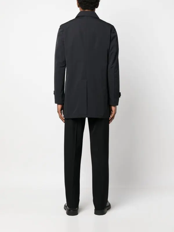 MOORER Classic-collar Trench Coat - Blue