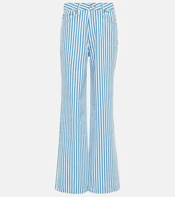 GANNI Magny Striped Straight Jeans - Multicoloured