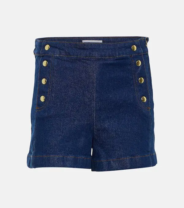 FRAME Sailor High-rise Denim Shorts