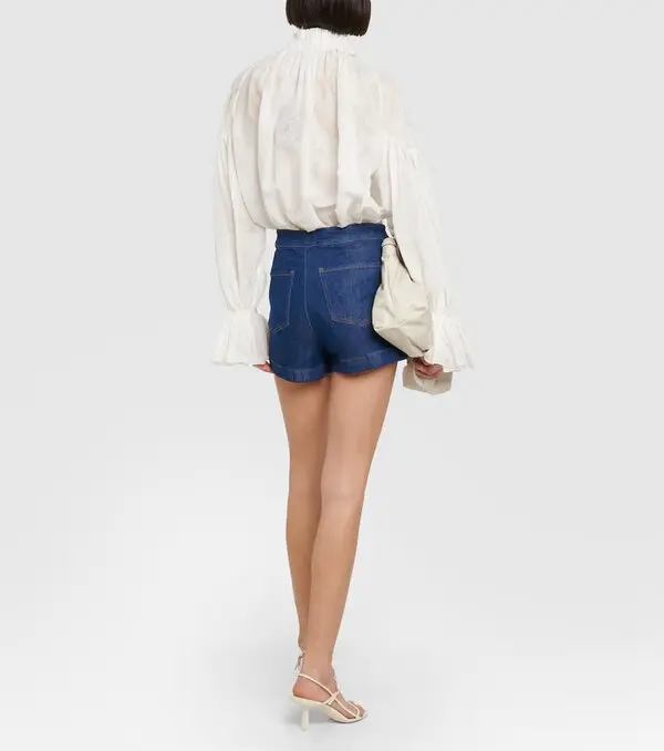 FRAME Sailor High-rise Denim Shorts