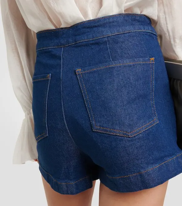 FRAME Sailor High-rise Denim Shorts