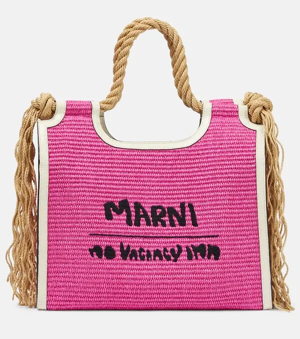 Marni X No Vacancy Inn Raffia Tote Bag