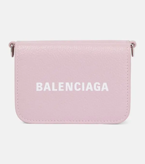 Balenciaga Cash Mini Wallet On Chain - Pink
