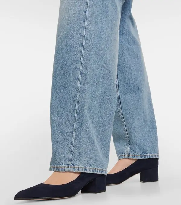 GIANVITO ROSSI Piper Suede Pumps - Blue