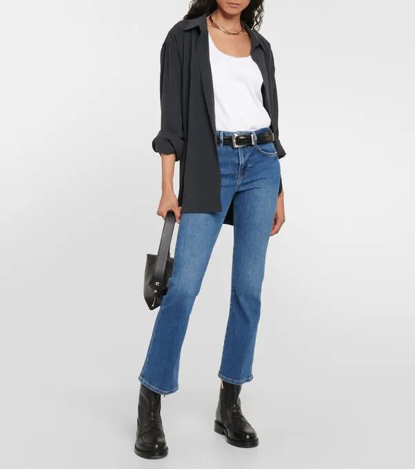 FRAME Le Crop Mini Bootcut Jeans - Blue