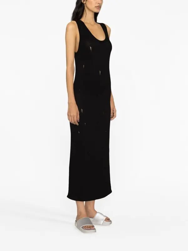 BARROW Distressed Knitted Maxi Dress - Black