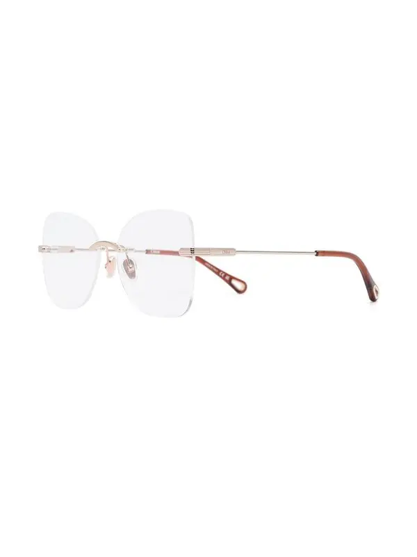 Chloé Rimless Butterfly-frame Glasses