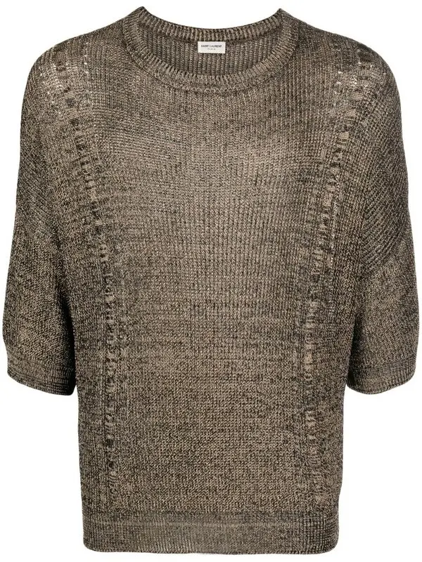 Saint Laurent Half-sleeve Knitted Top