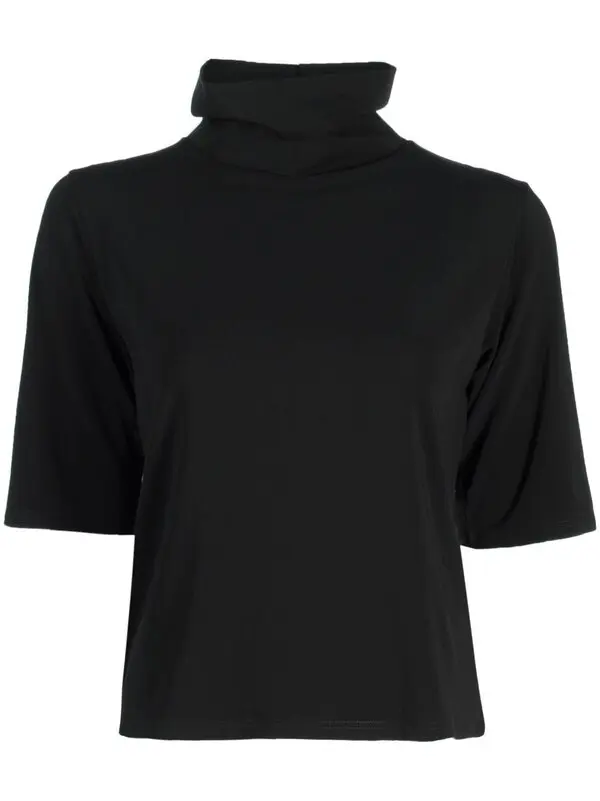 AGNES B. High-neck Short-sleeve T-shirt