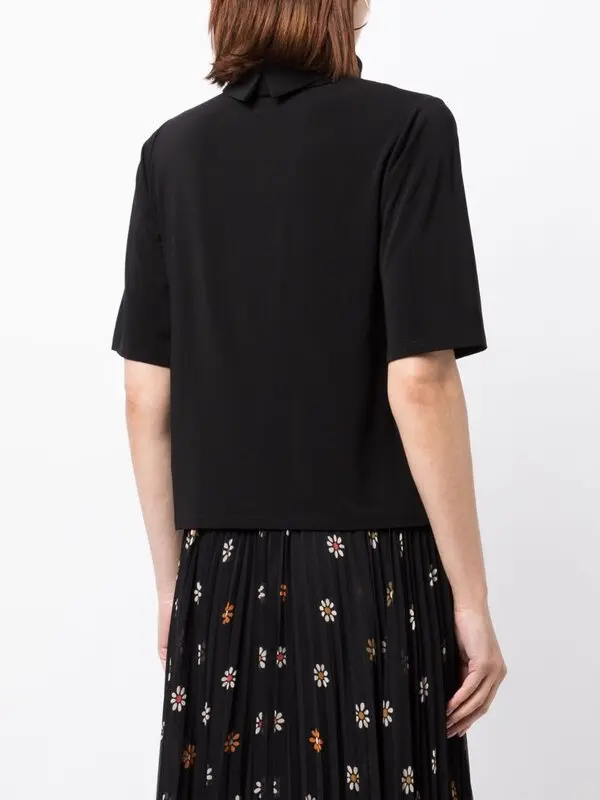 AGNES B. High-neck Short-sleeve T-shirt