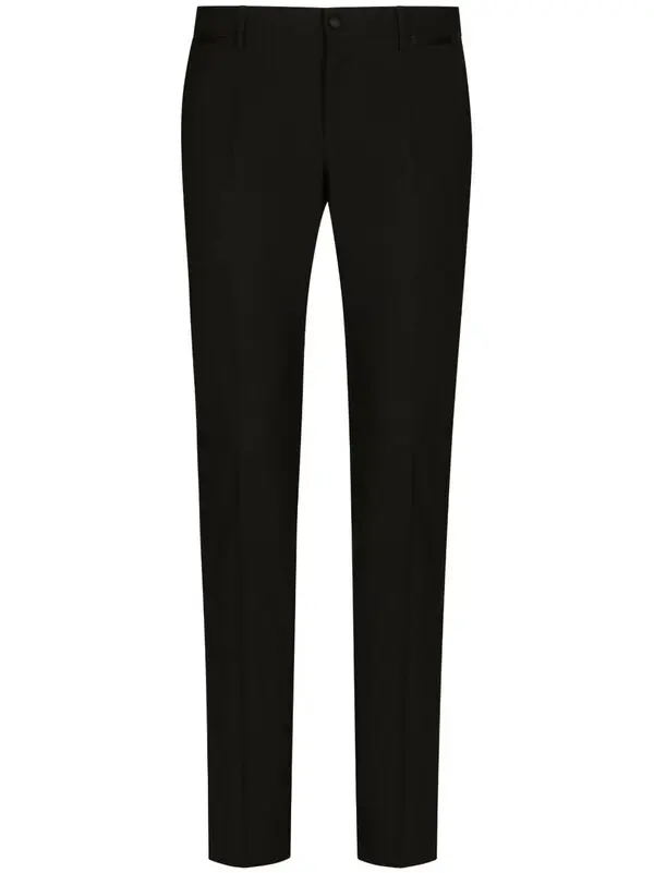 Dolce & Gabbana Straight-leg Tuxedo Trousers - Black