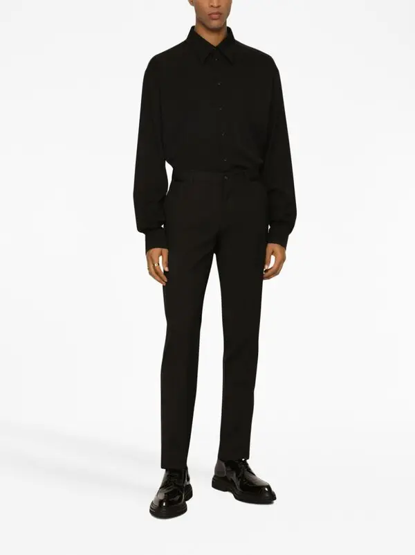 Dolce & Gabbana Straight-leg Tuxedo Trousers - Black