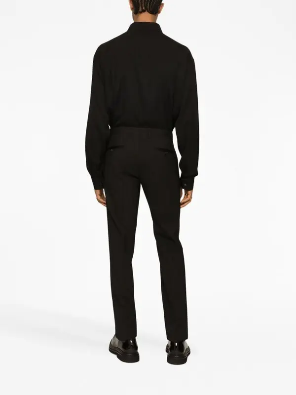 Dolce & Gabbana Straight-leg Tuxedo Trousers - Black