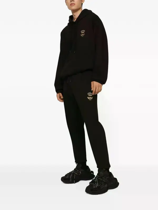 Dolce & Gabbana Embroidered Track Pants - Black