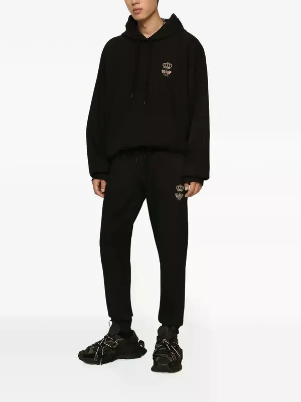 Dolce & Gabbana Embroidered Track Pants - Black