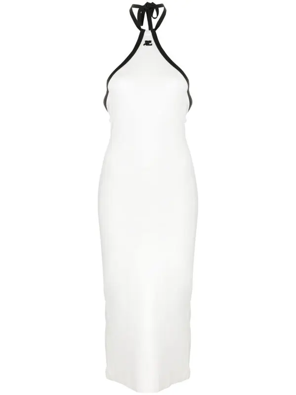 COURREGES Contrasting-trim Cotton Dress