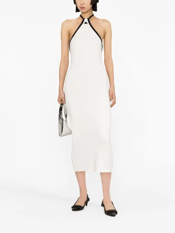 COURREGES Contrasting-trim Cotton Dress