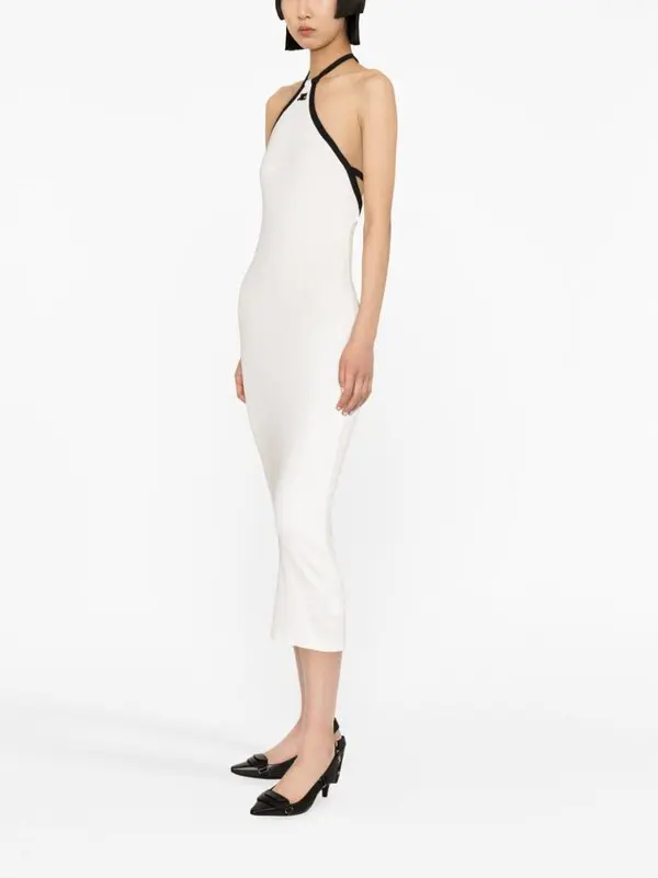 COURREGES Contrasting-trim Cotton Dress