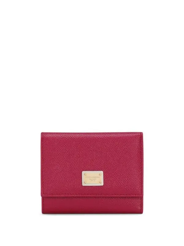 Dolce & Gabbana Logo-plaque Compact Wallet - Red