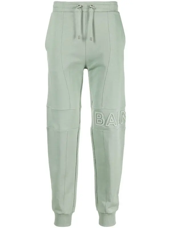 Balmain Logo-embossed Track Pants - Green
