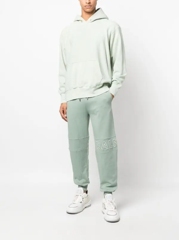 Balmain Logo-embossed Track Pants - Green