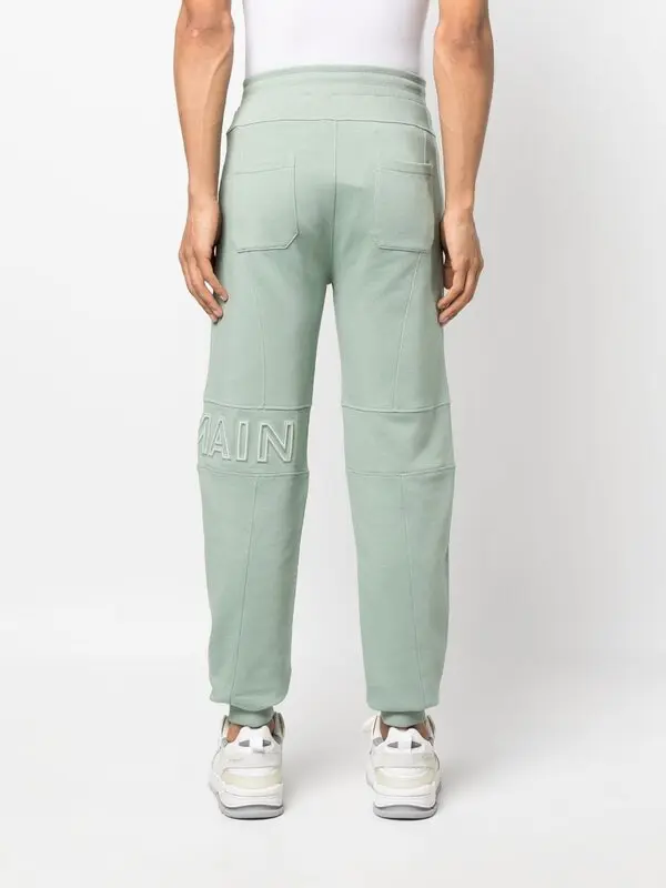Balmain Logo-embossed Track Pants - Green