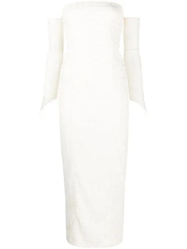 ROTATE BY BIRGER CHRISTENSEN Monogram-jacquard Maxi Dress
