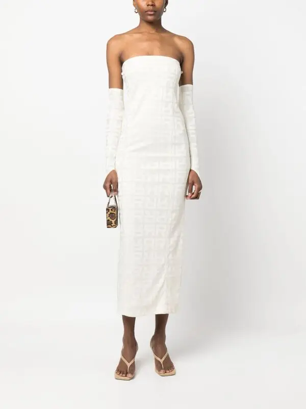 ROTATE BY BIRGER CHRISTENSEN Monogram-jacquard Maxi Dress