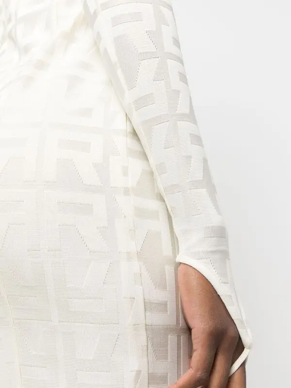 ROTATE BY BIRGER CHRISTENSEN Monogram-jacquard Maxi Dress