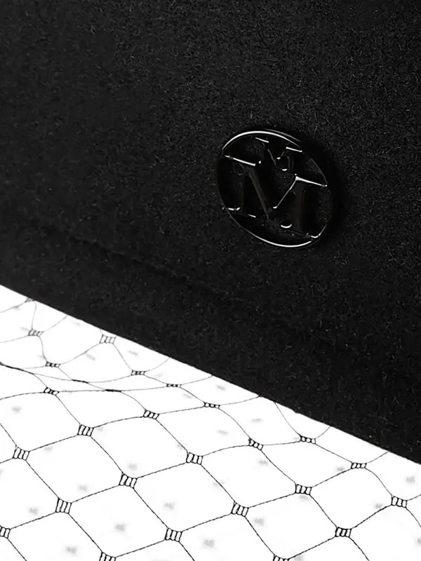 MAISON MICHEL Bonnie Veil - Black