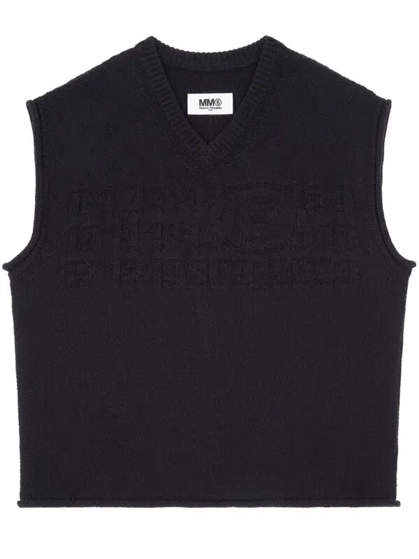 MAISON MARGIELA Number-motif Vest - Black