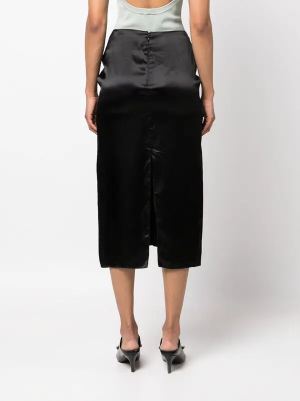 LANVIN Gathered-waist Midi Skirt