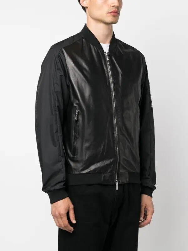 MOORER Edison-pek Leather Bomber Jacket